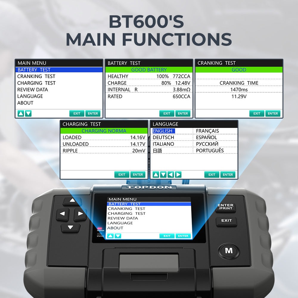 Тестер аккумуляторных батарей BT 600
